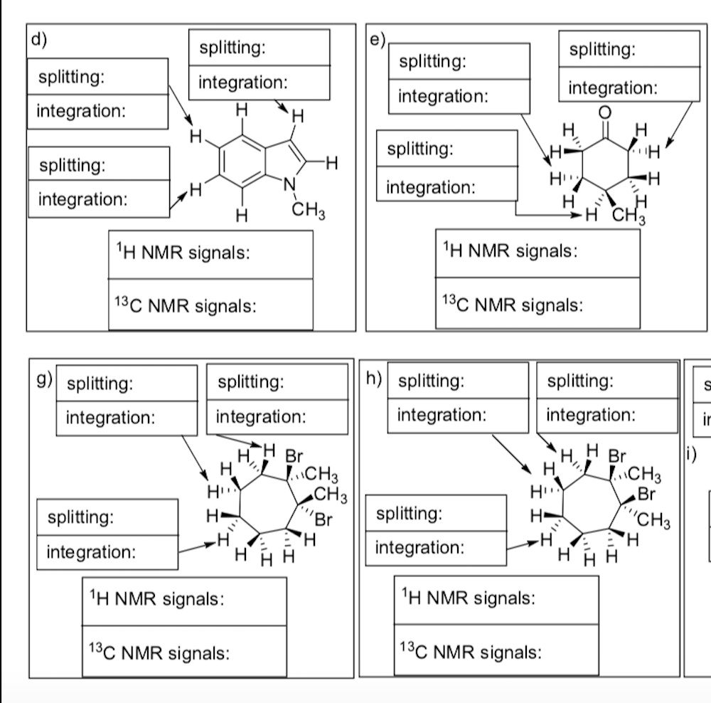 SOLVED: Titlewithtopic: NMR Spectroscopy: Splitting and Integration Analysis