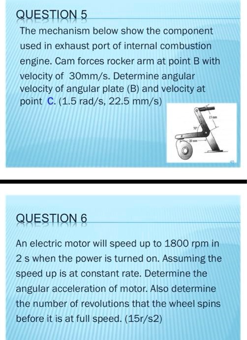 The mechanism below shows the components used in the exhaust port of an ...