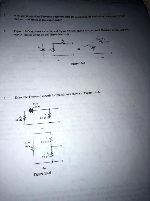 3. What advantage does Thevenin's theorem offer for computing the load ...