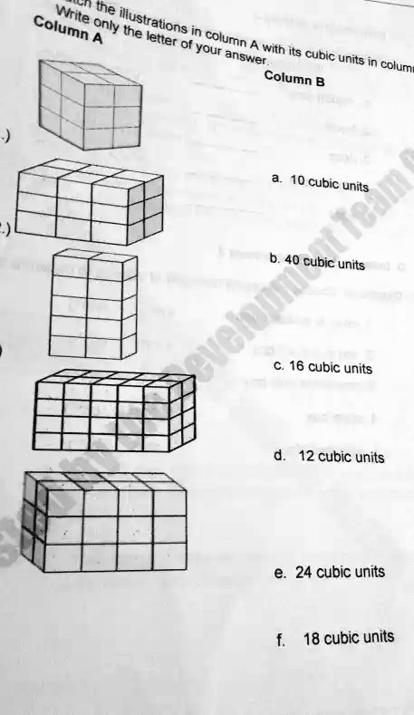 SOLVED: Write the Column only. Illustrate the letter = column your ...