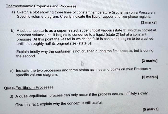 SOLVED: Text: Thermodynamic Properties and Processes a) Sketch a plot ...