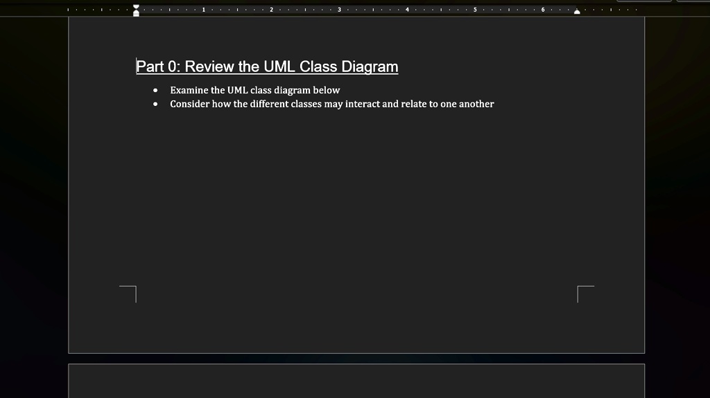 Part 0: Review the UML Class Diagram • Examine the UML class diagram ...