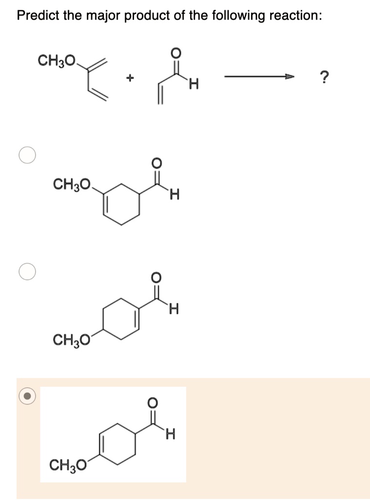 SOLVED: Predict the major product of the following reaction: CH3O CH3O CH3O CH3O