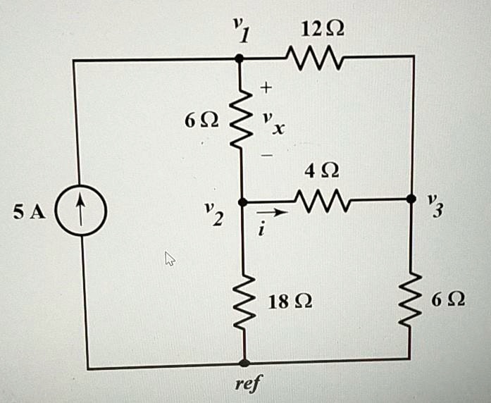SOLVED: find: v1 (using nodal analysis), v2 (using nodal analysis), v3 ... SOLVED: find: v1 (using nodal analysis), v2 (using nodal analysis), v3 ...