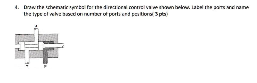 SOLVED: Draw the schematic symbol for the directional control valve ...