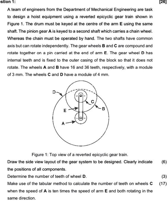 SOLVED: A team of engineers from the Department of Mechanical ...