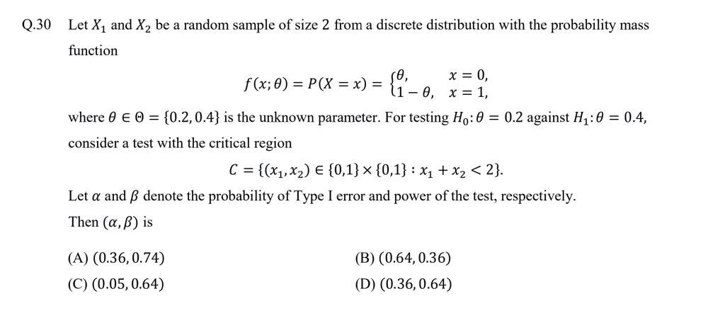 please also explain the reason behind the alpha and beta values after solving this question q30 ...