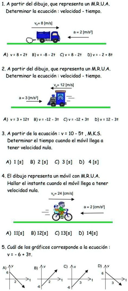 SOLVED: Fisica ayuda de física es Cinematica 1. A partir del dibujo ...