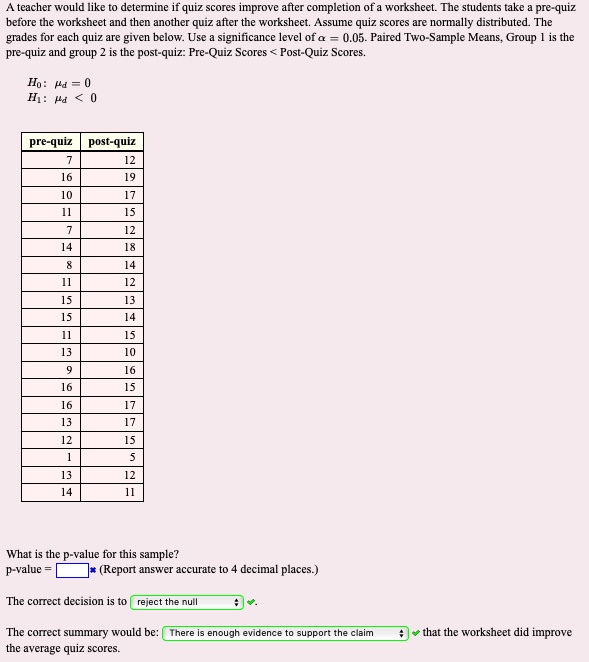 ateacher would like detemine quz scoi 5 mmpfovc after completion of ...