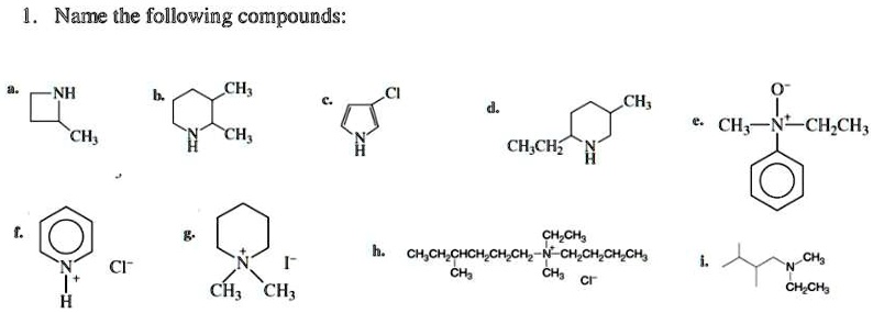1 name the following compounds a nh3 ammonia b ch4 methane c ch3ch3 ...