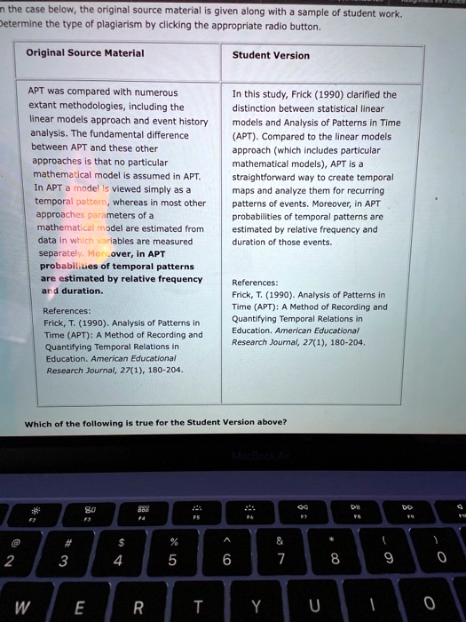 n the case below the original source material is given along with a sample of student work ...