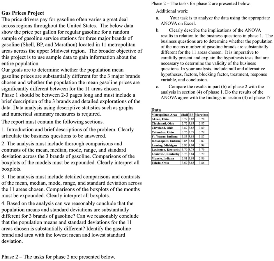 phase 2 the tasks for phase 2 are presented below additional work a ...
