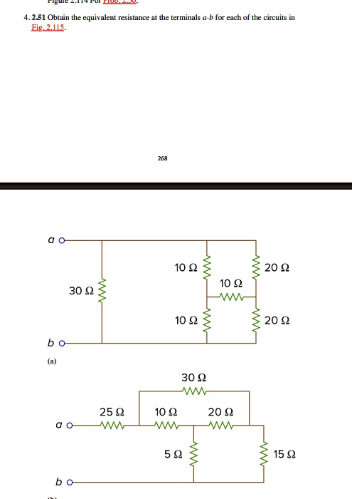4 251 obtain the equivalent resistance at the terminals b for each of ...