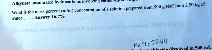 Alkynes: unsaturated hydrocarbons involving What is the mass...
