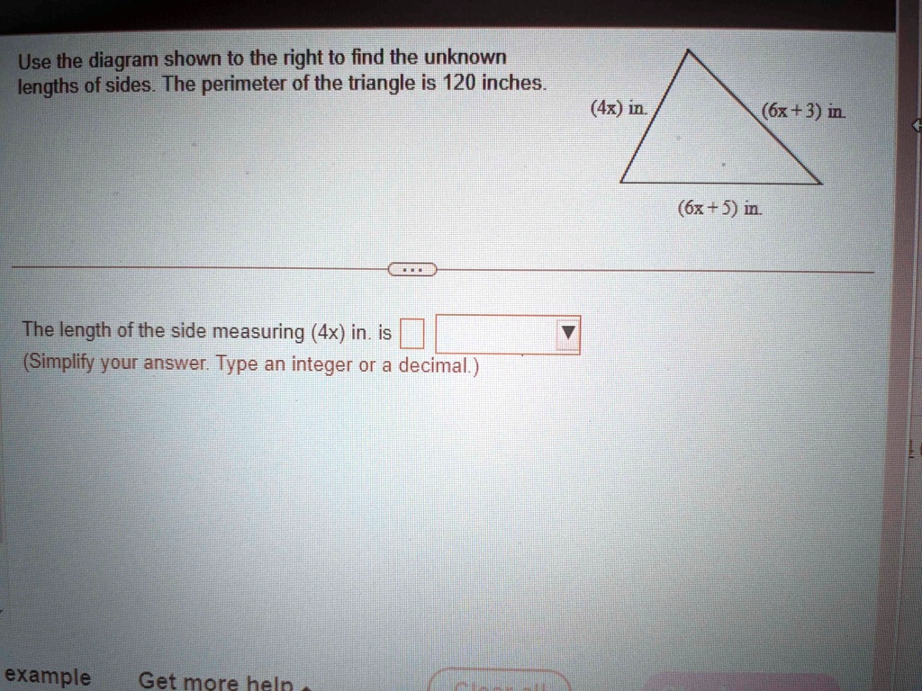 Use the diagram shown to the right to find the unknown lengths of sides ...