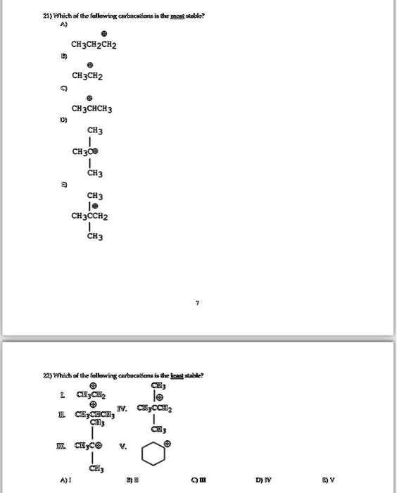 VIDEO solution: Texts: 23. Which of the following carbocations is the ...