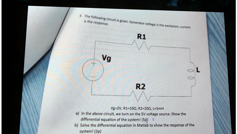 SOLVED: The following circuit is given. Generator voltage is the ...