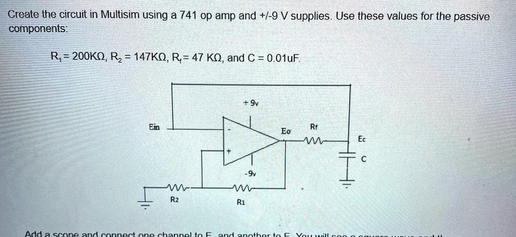 can you show power source connection and oscilloscope connection to show triangle wave form ...
