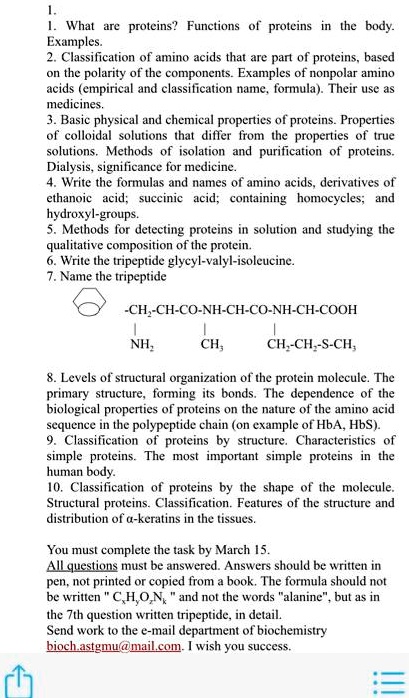 SOLVED: What are proteins? Functions proteins body. Examples ... SOLVED: What are proteins? Functions proteins body. Examples ...