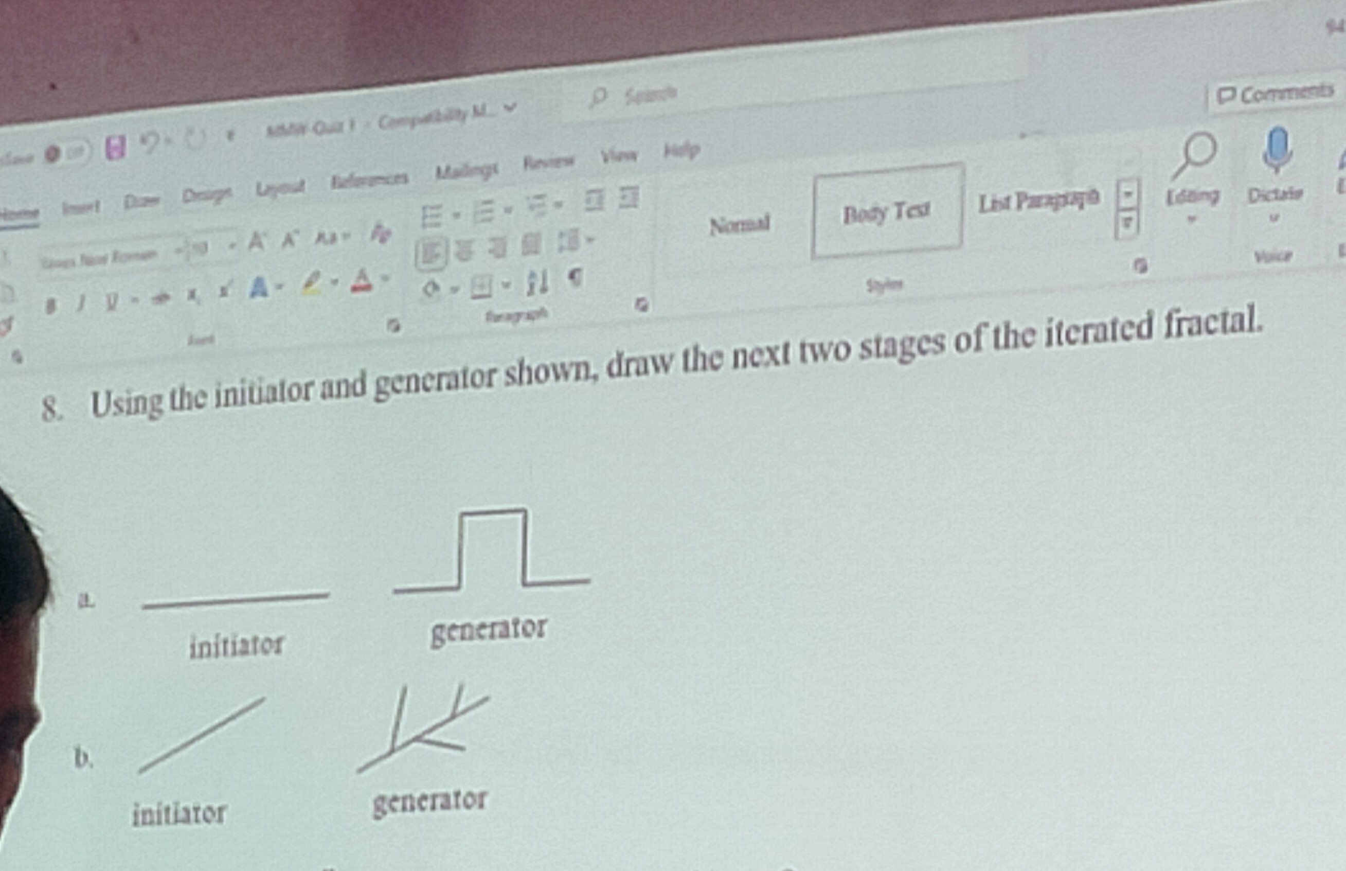 Solved 8 Using The Initialor And Generator Shown Draw The Next Two