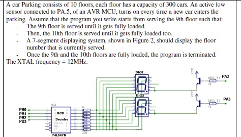 SOLVED: A car parking consists of 10 floors, each floor has a capacity of 300 cars. An active ...