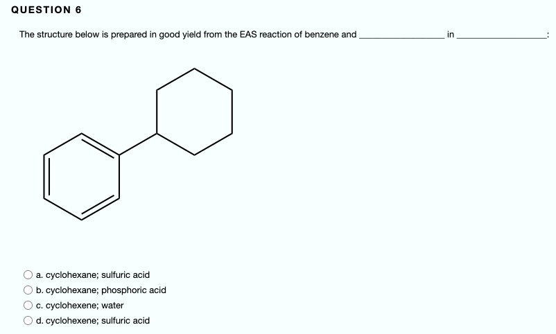 SOLVED: QUESTION 6 The structure below is prepared in good yield from ...