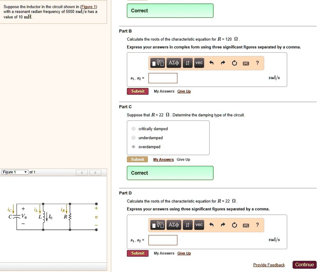 part b and d please thank you suppose the inductor in the circuit shown in figure 1 with a ...