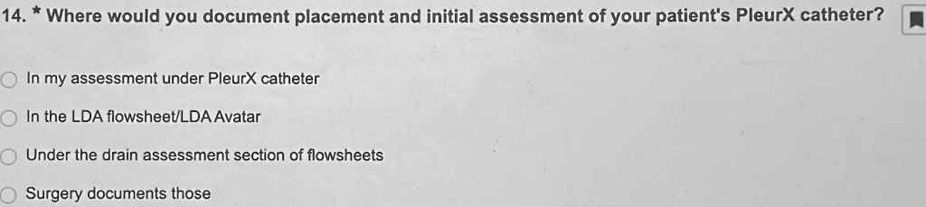 where would you document placement and initial assessment of your ...