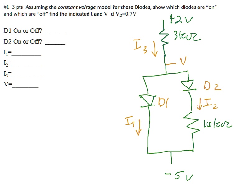 VIDEO solution: Assuming the constant voltage model for these diodes, show which diodes are "on ...
