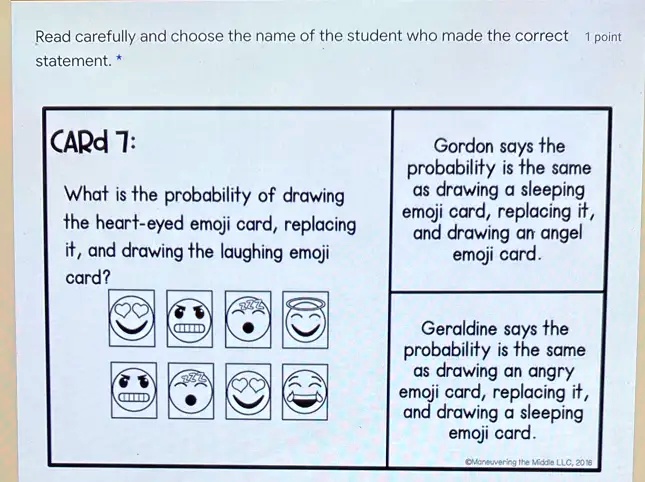 Read carefully and choose the name of the student who made the correct ...