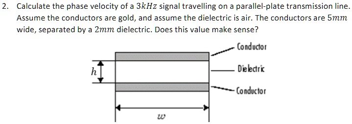 SOLVED: Calculate the phase velocity of a 3 kHz signal traveling on a ...