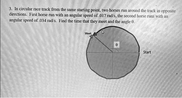 3. In circular race track from the same starting point, two horses run ...