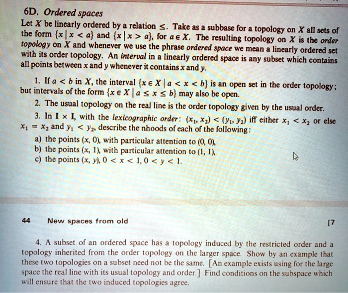 6d ordered spaces lct x be lincarly ordered by relation take as a ...