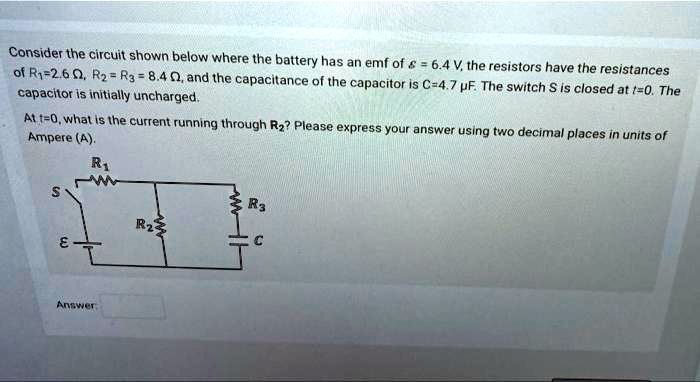 Solved Consider The Circuit Shown Below Where The Battery Has An Emf Of 64v The Resistors 