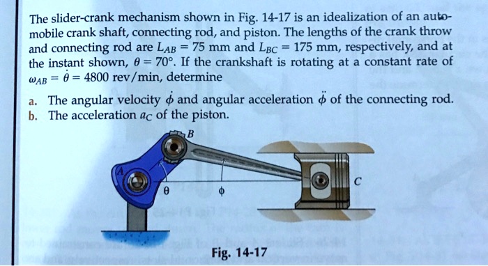 The slider-crank mechanism shown in Fig. 14-17 is an idealization of an ...