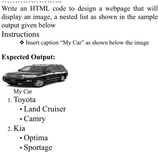 Write an HTML code to design a webpage that will display an image, a ...