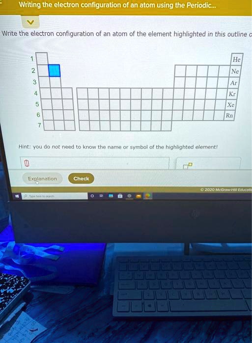 Solved Writing The Electron Configuration Of An Atom Using The