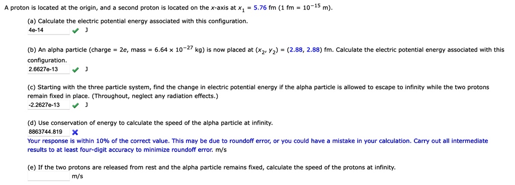 SOLVED: Proton is located at the origin and the second proton is ...
