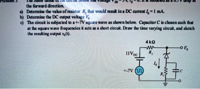 SOLVED: the forward direction ) Determine the value of resistor R,that ...