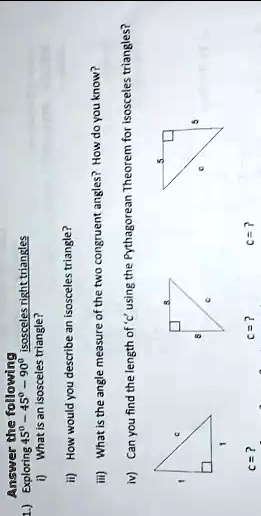 Triangle - How do you know? Angles? Pythagorean Theorem for Isosceles ...