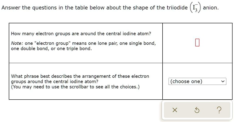 SOLVED: Answer the questions in the table below about the shape of the ...