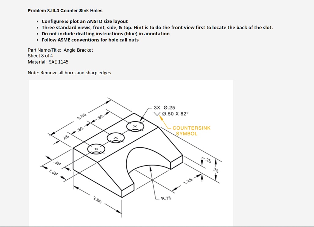 SOLVED: Use the multi-view drawing procedure to create the number of ...