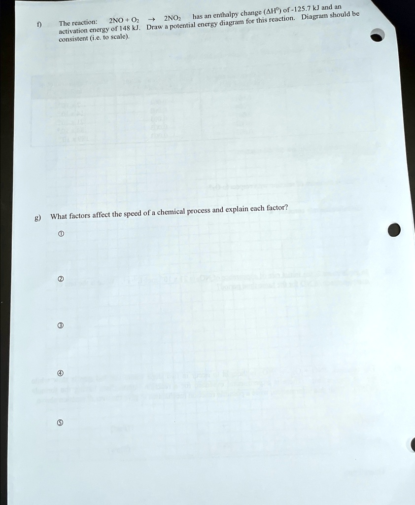 the reaction 2no o2 2no2 has an enthalpy change h of 1257 kj and an ...