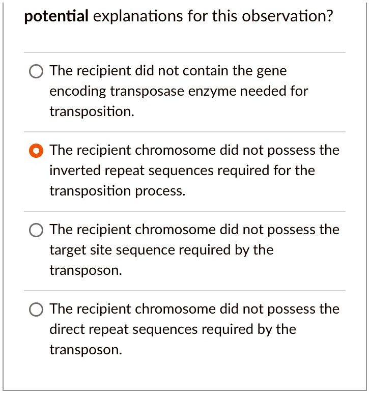 Solved A Fragment Of Plasmid Dna Containing A Transposon With A Gene