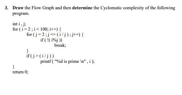 Solved Draw The Flow Graph And Then Determine The Cyclomatic Complexity Of The Following