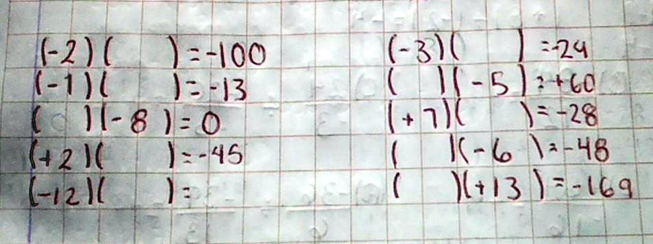 SOLVED: me ayudan por favor Encuentra el factor faltante de las ... SOLVED: me ayudan por favor Encuentra el factor faltante de las ...