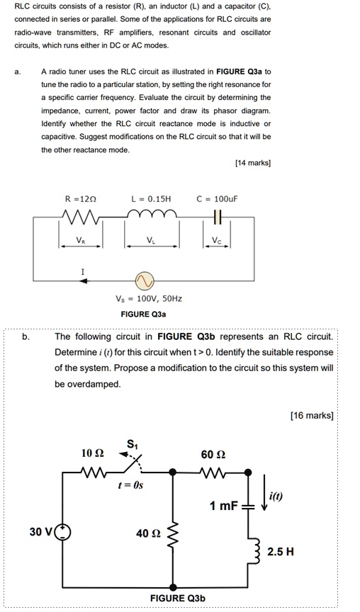 RLC circuits consists of a resistor (R), an inductor (L) and a ...