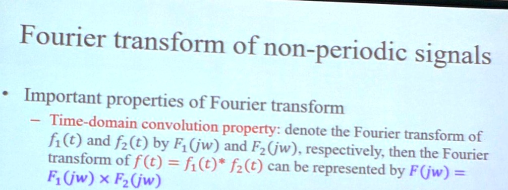 SOLVED: Texts: Subject: Signal and System Major: Electronic Information Engineering Fourier ...