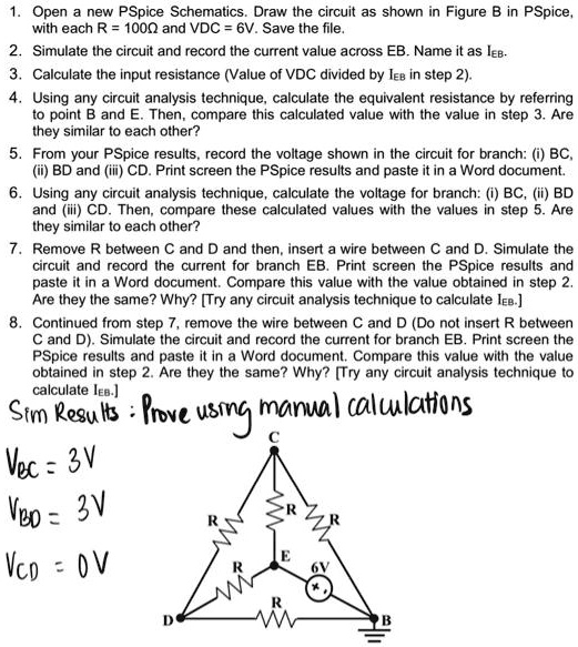 help for procedure 6 8 open a new pspice schematicsdraw the circuit as shown in figure b in ...