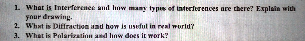 SOLVED: 1. What is Interference and how many types of interferences are ...